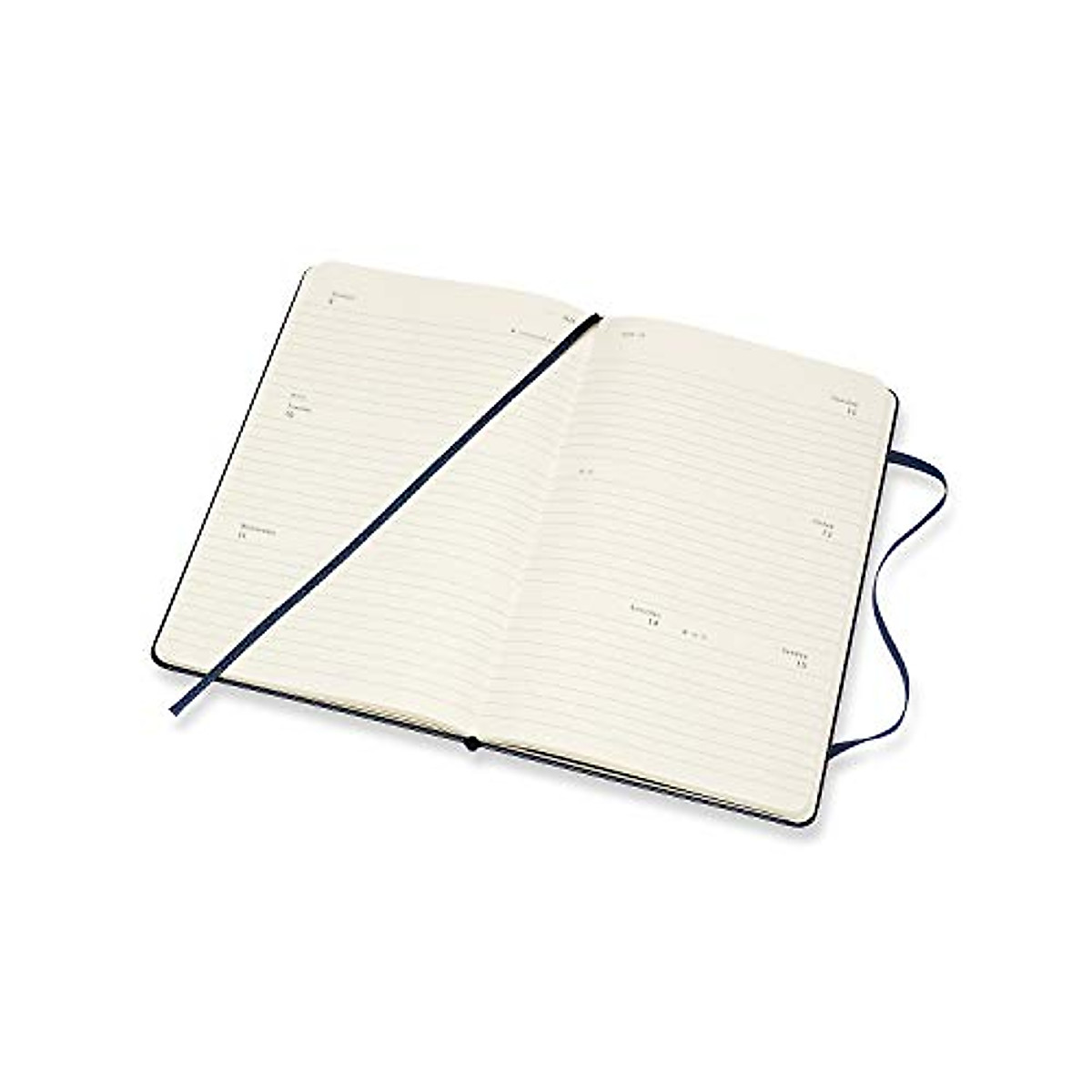 Moleskine Classic 12 Month 2022 Weekly Horizontal Planner, Hard Cover, Large (5" x 8.25"), Sapphire Blue