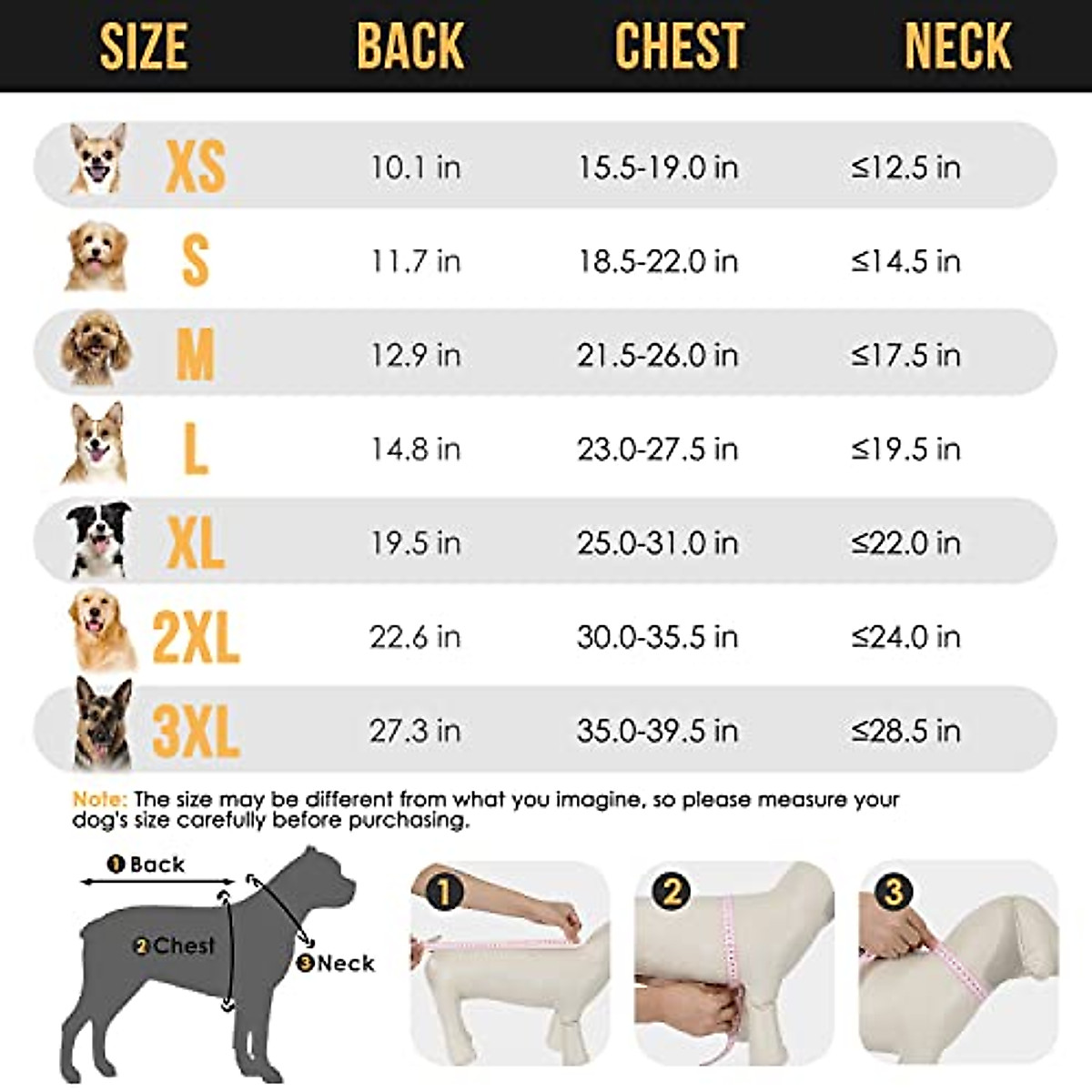 SlowTon Dog Raincoat, Adjustable Dog Rain Jacket Clear Hooded Double Layer, Waterproof Dog Poncho with Reflective Strip Straps and Storage Pocket for Small Medium Large Dogs(L)