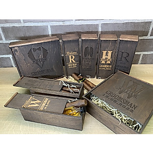 Personalizable Groomsmen Gift Box, Groomsmen Proposal, Best Man Proposal, Father of Bride Gift, Cigar Gift Box, Father of Groom Gift, Keepsake box