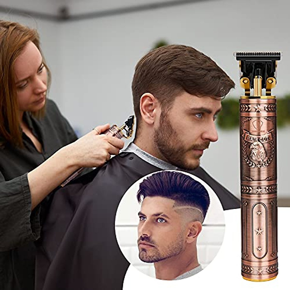 Ceenwes Zero Balde Hair Trimmer Pro T Outline Clippers T Blade Trimmer Cordless Zero Gapped Trimmer Professional Hair Clippers for Men