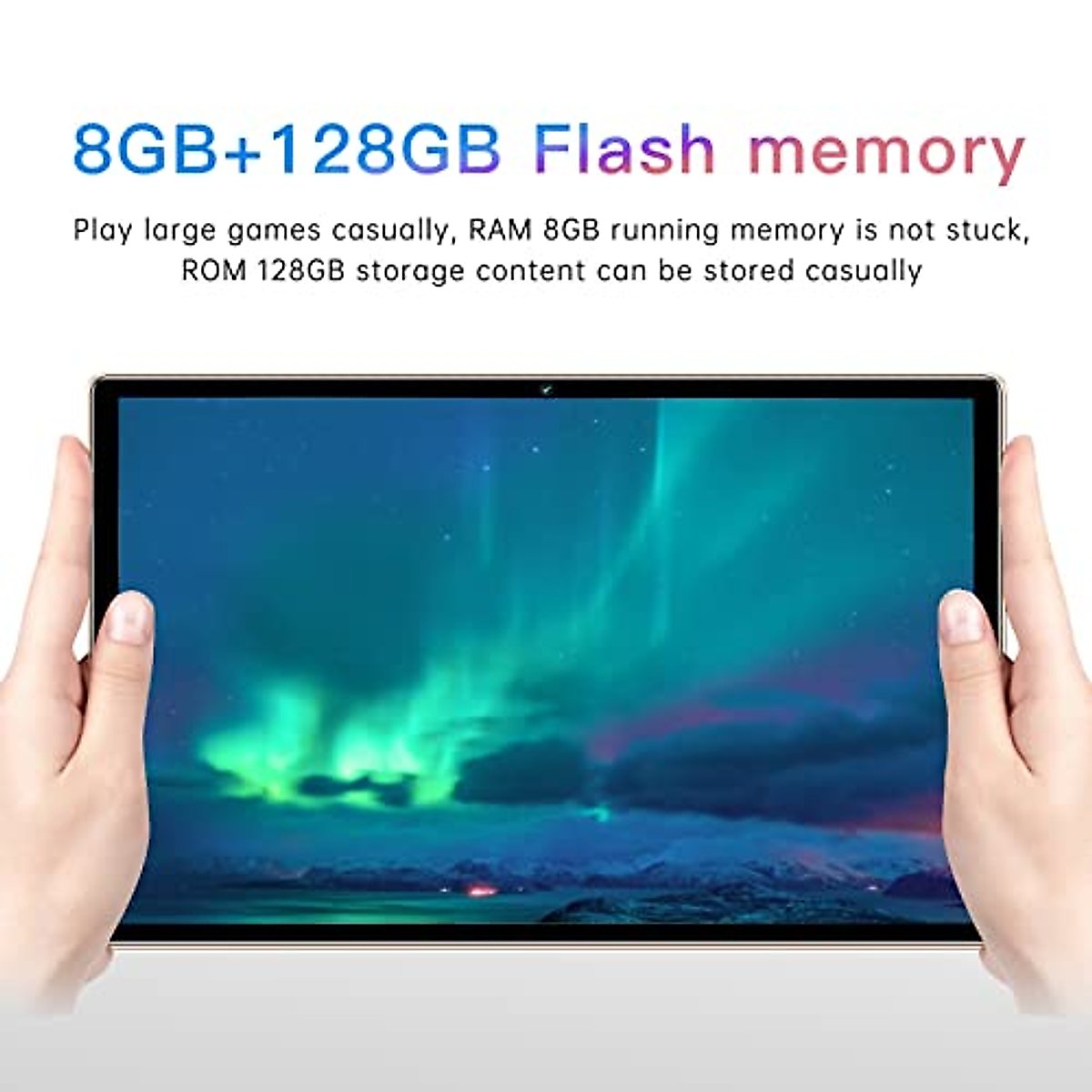 10 Inch Tablet, 8G RAM 128G ROM Octa Core Supports Calls 4G Net 5G WiFi Night Reading Mode, PC Tablet for Android 11 System