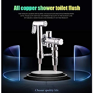 MINJING Brass Bidet Faucets Brass Toilet Faucet Bidet Toilet Sprayer Brass Bidet Sprayer Hand Toilet Spray Gun-A