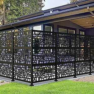 2'x4' Slate Decorative Screen Panel, Black