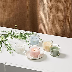 Yankee Candle Signature Votive Mini Candle Jar, Sage & Citrus Scent, Natural Soy Wax Blend Candle with Natural Fiber Wick, 1.3 OZ Glass Jar (Pack of 4)