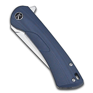 KERZEMAN Folding Pocket Knife, 3.81 "D2 Steel Knife G10 Handle EDC Knife, With Pocket Clip, Liner Lock, Sharp Survival Knife, Camping Survival Hiking Knife KZ-628-G10-BU