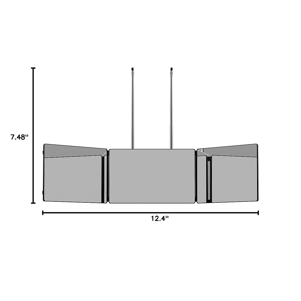 3 Way Mirror for Self Hair Cutting, 360 Trifold Barber Mirrors 3 Sided Makeup Mirror to See Back of Head, Used for Hair Coloring, Braiding, DIY Haircut Tool are Good Gifts for Men Women (Without LED)