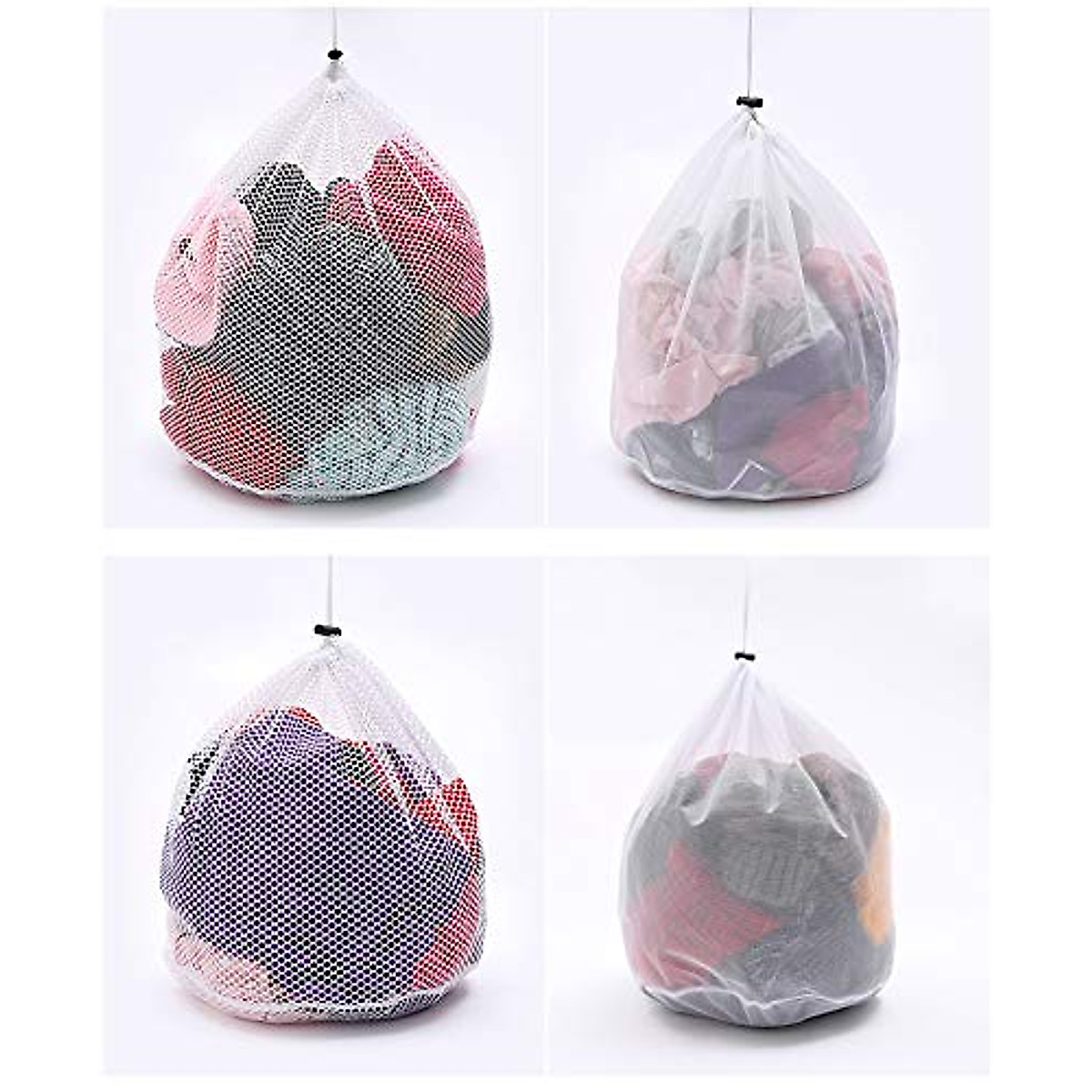 Debaoniu Mesh Laundry Bag - With Drawstring,19.6×27.5 inch Large Laundry Bra Underwear Products Laundry Bags Baskets Mesh Bag Household Cleaning Tools Accessories Laundry Wash Care (Coarse Mesh-2PCS)