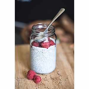 JARMING COLLECTIONS Glass Regular Mouth 24 oz Mason Jars with Lids & Bands - BPA Free Plastic Storage Lids - Made in USA - 24oz Mason Jars Regular Mouth 24 oz with Lids - Set of 2