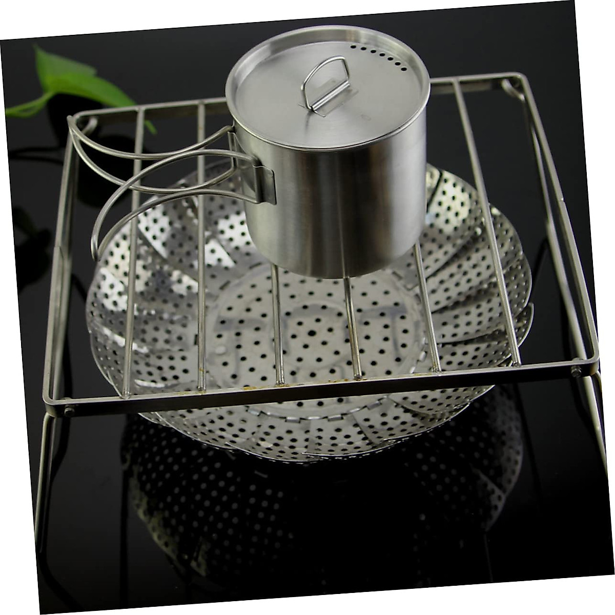 BESPORTBLE Grilling Accessories for Outdoor Grill Barbecue Charcoal Grills Outdoor Grill Accessories Portable Smoker Grill Grilling Basket Pan Backyard Cooking Grill Charcoal Bbq Pocket Metal