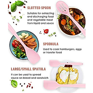 Kitchen Utensils Set-12 Pieces Silicone Cooking Utensils Set (Dishwasher Safe) 392°F Heat Resistant Spatula Set, Nonstick Cookware