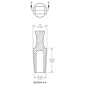 Caplugs SH-31658 Masking NBR Flangeless Plug. to Plug Min 0.221" Max 0.315" Height 1" FP00312, Nitrile, to Plug Mini 0.221" Medium 0.315" Height 1", Black