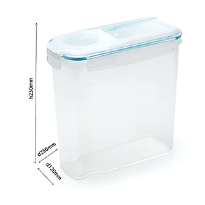 Addis Clip & Close Cereal Container 4L, Unique, Transparent