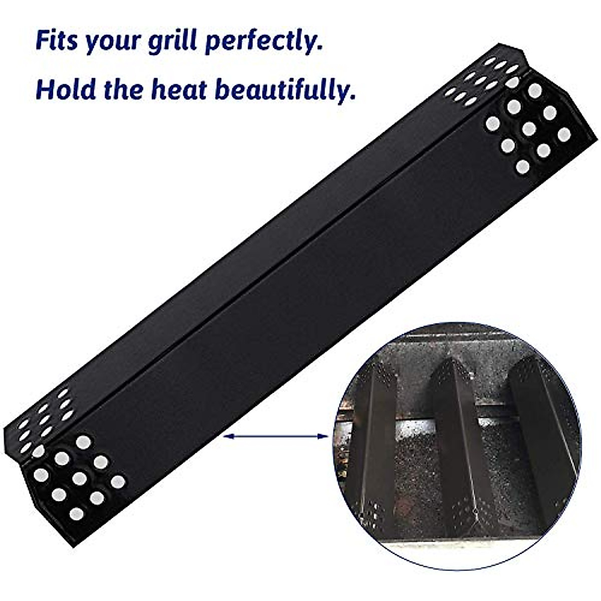 Grill Replacement Parts for Nexgrill 720-0896B 720-0896C 720-0882A 720-0896 720-0925 Grills, 6 Pack Heat Plates Flame Tamers for Nexgrill Deluxe 6 Burner Grills, Grill Master 720 0697 Heat Shields