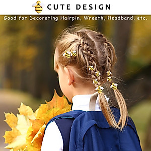 MIKIMIQI 60 Pcs Tiny Resin Bees Ladybugs Decor, Including 30 Pcs Bumble Bee Embellishment 30 Pcs Resin Ladybug Craft Decorations with Storage Box for DIY Craft Wreath Party Decor, 0.98 Inch, 0.74 Inch