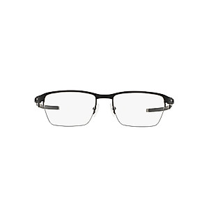Oakley Men's Ox5099 Tincup 0.5 Ti Square Prescription Eyeglass Frames, Powder Coal/Demo Lens, 53 mm