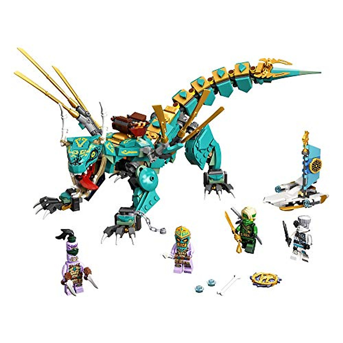 LEGO NINJAGO Jungle Dragon 71746 Building Kit; Ninja Playset Featuring Posable Dragon Toy and NINJAGO Lloyd and Zane; Cool Toy for Kids Who Love Imaginative Play, New 2021 (506 Pieces)