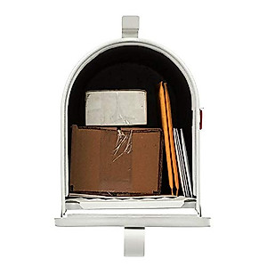 Gibraltar Mailboxes ADM16W01 Admiral Large Post-Mount Mailbox, White