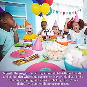 Colorful Donut with Sprinkles Birthday Party Invitations, 20 5x7 Fill In Cards with Twenty White Envelopes by AmandaCreation