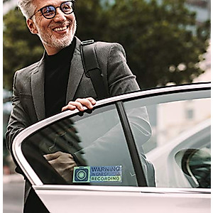 Mandala Crafts Car Anti-Theft Security Surveillance Camera Audio Video Recording Front Adhesive Window Sticker Decal (6)