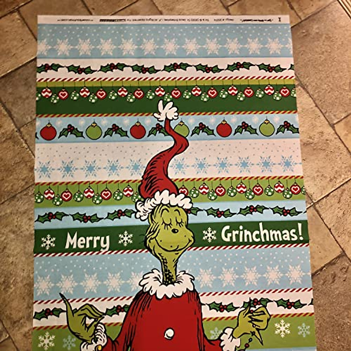 Kaufman Fabrics Robert How The Grinch Stole Christmas ADE 20274 223 Grinch 24inch Panel, 44 Inches