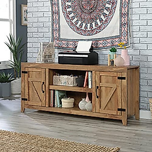 Sauder Misc Entertainment Credenza, L: 15.28" x W: 62.68" x H: 26.77", Sindoori Mango Finish
