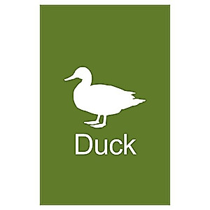 Farm Animal Duck Silhouettes Classroom Learning Aids Barnyard Farming Farm Green Thick Paper Sign Print Picture 8x12