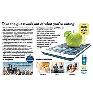 NUTRA TRACK Food and Nutrition Scale, an American Co. You CAN FIND Cheaper BUT You Cant FIND Better, Features: Our Proprietary USDA Nutritional Calculator, Supported and Designed in Seattle WA.