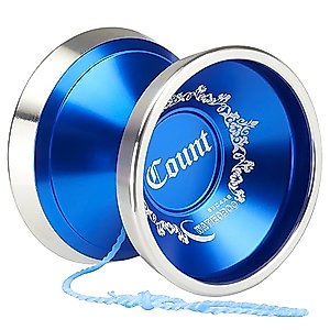 WATIEOBOO Unresponsive Yoyo Professional, Competitive Bi-Metal Yoyos for Professional Players, Tricks Yo-yo for Intermediate to Advanced Players with Precision Bearings S304AS (Sapphire Blue)