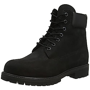Timberland Men's 6 inch Premium Waterproof Boot, Black Nubuck, 8.5