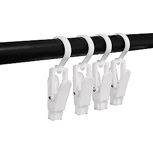 ZZLZX 12PCS Multifunctional Plastic Family Travel Rotating Rotating Hanging Laundry Hook Clothes Pins Hat Clip for Hanging Curtains, Christmas Party Light Hook Clips