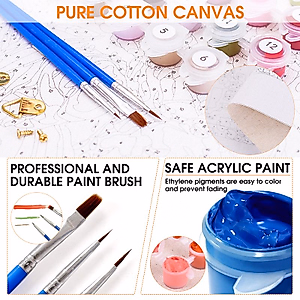 Diymood Paint by Numbers for Adults Lion, DIY Oil Painting Moon Acrylic Paint by Number Kits for Kids Adults Beginner for Home Wall Decor 16x20 inch