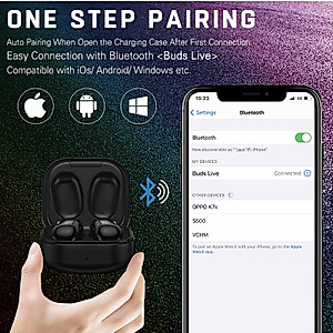 UrbanX Street Buds Live True Wireless Earbud Headphones for Samsung Galaxy S21 Ultra 5G - Wireless Earbuds w/Active Noise Cancelling - (US Version with Warranty) - Black