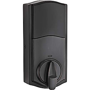 Kwikset 916 Traditional Touchscreen SmartCode Electronic Deadbolt Smart Lock featuring SmartKey Security and ZigBee 3.0 Technology in Venetian Bronze