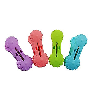 HSCGIN 24pcs Flower Shape Clothes Clips 60x15mm Windproof Photo Paper Pegs Craft Clips for Cloth Drying Hanging Clothespins