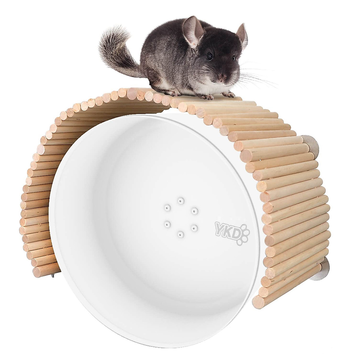 YKD Chinchilla Natural Birch Wood Flexible Platform Toy, Chinchilla Running Wheel Fence, Small Animal Climbing Toys for Chinchilla Guinea Pig Rabbit Hamsters Gerbils Rat and Other Small Animals
