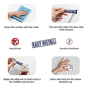 Hagen Door Hanger, Bath Door Hook, Hanging Coats, Hats, Robes, Towels, No Drill Screwless Installation, Modern Style (Twin Hanger)