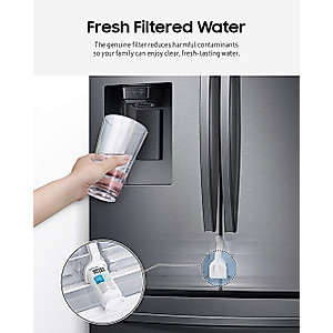 SAMSUNG Genuine Filters for Refrigerator Water and Ice, Carbon Block Filtration for Clean, Clear Drinking Water, DA29-00020B-2P, 2 Pack