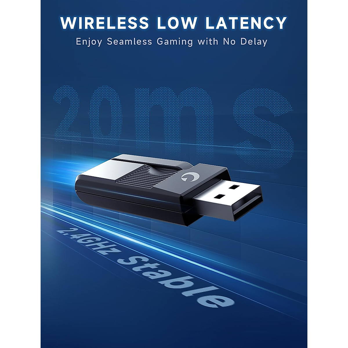 Gvyugke 2.4GHz Wireless Gaming Headsets for PS5, PS4, PC, Switch - Bluetooth 5.3 Gaming Headphones with Noise Canceling Mic, 7.1 Surround Sound, 70H Battery, Gaming Lighting - White