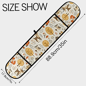 VIKKO Autumn Forest Animal Fox Double Mitt, Heat Resistant Kitchen Gloves Oven Mitts for Baking Microwave