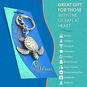 Big Blue by Roland St John Whale Shark Keychain for Men and Women -Whale Shark Keychain Charm, Gifts for Shark Lovers, Realistic Pewter Keyring, Sea Life Key Chain, Scuba Diving Gifts