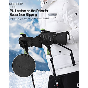 Cevapro Winter Gloves Snow Ski Gloves for Men Women Cold Weather, 3M Insulated Mens Womens Waterproof Gloves, -40℉ Touchscreen Skiing Snowboard Gloves