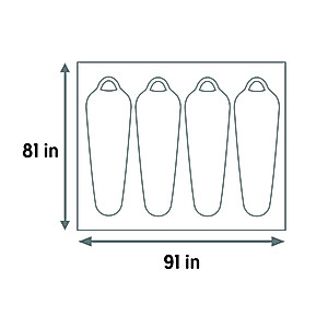 Kelty Tallboy 4 Person Tent + Tent Footprint Bundle