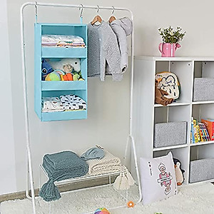 GRANNY SAYS Bundle of 1-Pack Light Green Hanging Organizer & 1-Pack Light Blue Hanging Closet Organizer