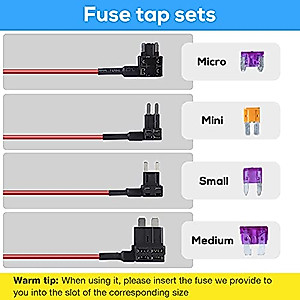 Type C Dash Cam Hardwire Kit for Arifayz Dual Dash Cam Q4 Front and Rear, Hardwire Kit Fuse for Dash Camera with Fuse Taps and Installation Tools, Low Voltage Protection for Dash Cam 11.5ft