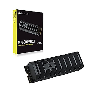 Corsair MP600 PRO XT 8TB Gen4 PCIe x4 NVMe M.2 SSD - Up to 7,000 MB/s Sequential Read and 6,100 MB/s Write Speeds, High-Density TLC NAND, Aluminum Heatspreader, M.2 2280 Form-Factor - Black