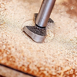 uxcell Forstner Drill Bits 24mm, Tungsten Carbide Wood Hole Saw Auger Opener, Woodworking Hinge Hole Drilling Boring Bit Cutter (Gray)