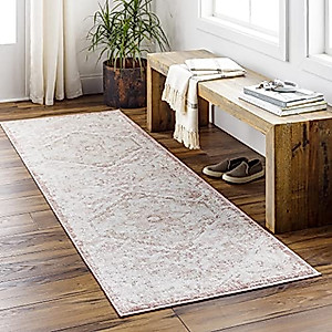 Mark&Day Area Rugs, 5x7 Baflo Traditional Blush Area Rug, Pink/White/Beige Carpet for Living Room, Bedroom or Kitchen (5'2" x 7')