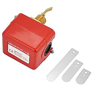 Flow Switch,Boxwizard Flow Switches 1/2 Water/Paddle Flow Switch Thread Connection Spdt Contacts Red(Partial Stainless Steel Type) Water Flow Switch