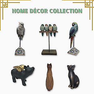 Comfy Hour Farmhouse Collection 9" Polyresin Standing Cat Decoration, Black