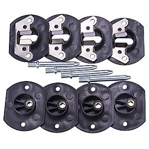 INCREWAY 4 Sets Furniture Connector, Black Pin Style Sofa Couch Sectional Connector with Screws